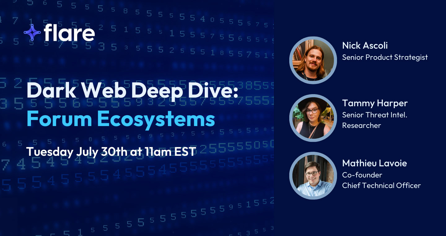 Dark Web Deep Dive: Forum Ecosystems - Flare | Threat Exposure ...