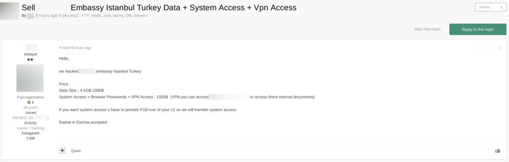 Exploit Forum, Initial Access Brokers, and Cybercrime on the Dark Web ...