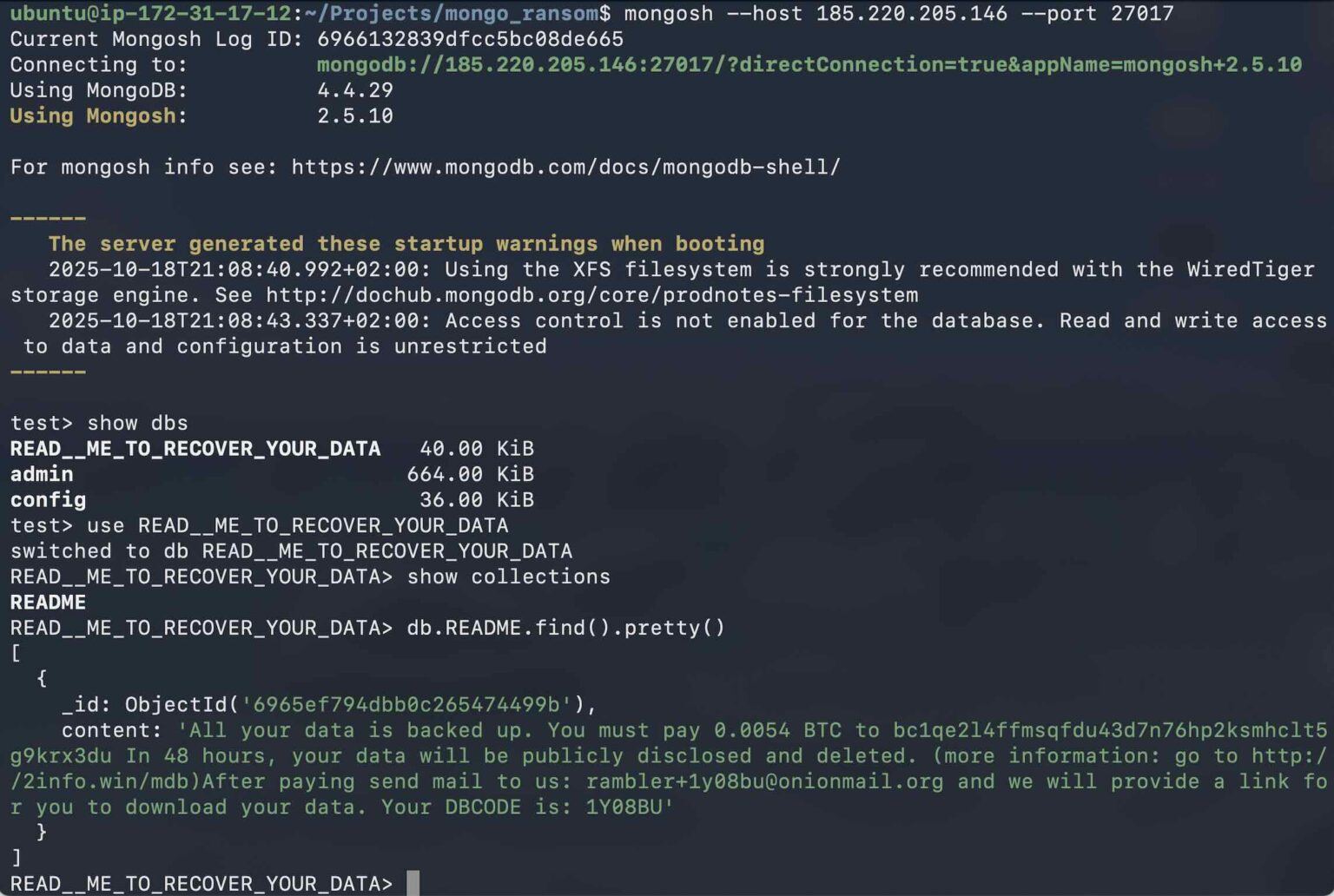 MongoDB Ransom Isn’t Back - It Never Left - Flare